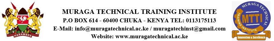 Job advertisement – Muraga Technical Training Institute